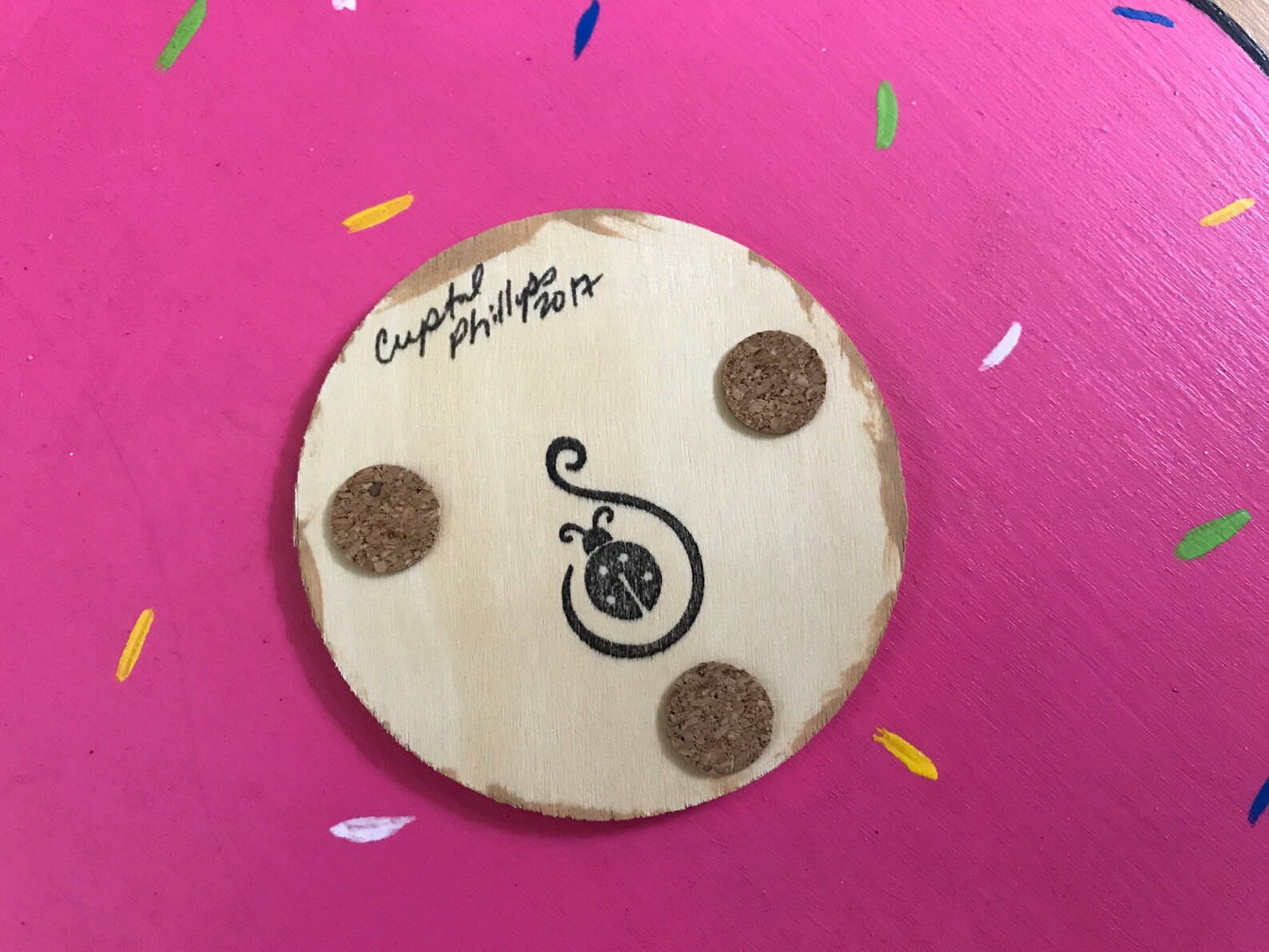 Donut Coasters, Doughnut Coasters, Hand Painted, 3 Inch Set of Four - Etsy