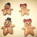 Ginger Bread Magnets, Christmas Magnets, Man and Woman Super Strong ...