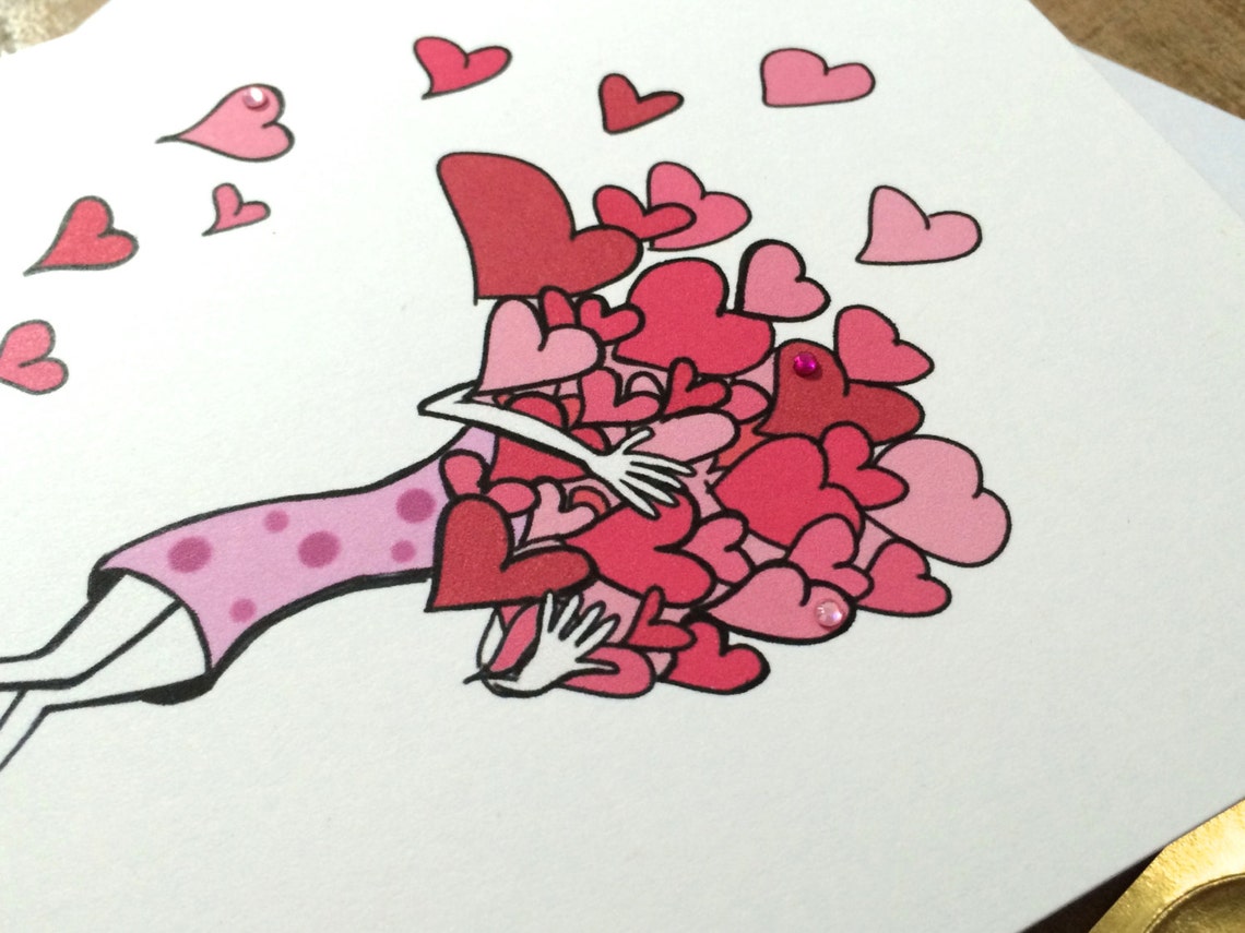 Sending Lots of Love Your Way, Love Card, Made on Recycled Paper, Comes ...