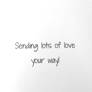 Sending Lots of Love Your Way, Love Card, Made on Recycled Paper, Comes ...