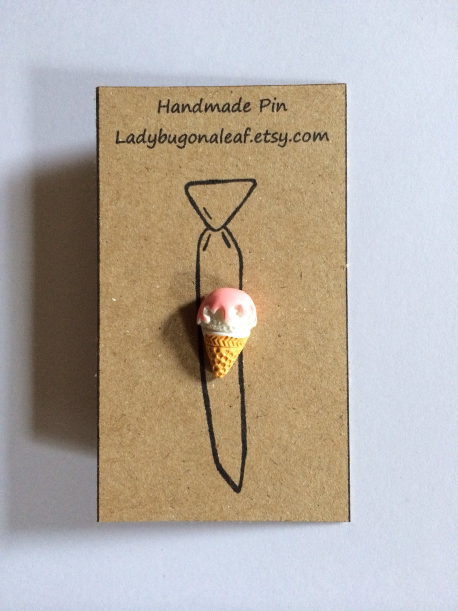 Ice Cream Cone Pin Brass Ice Cream Lapel Pin Tie Tack - Etsy