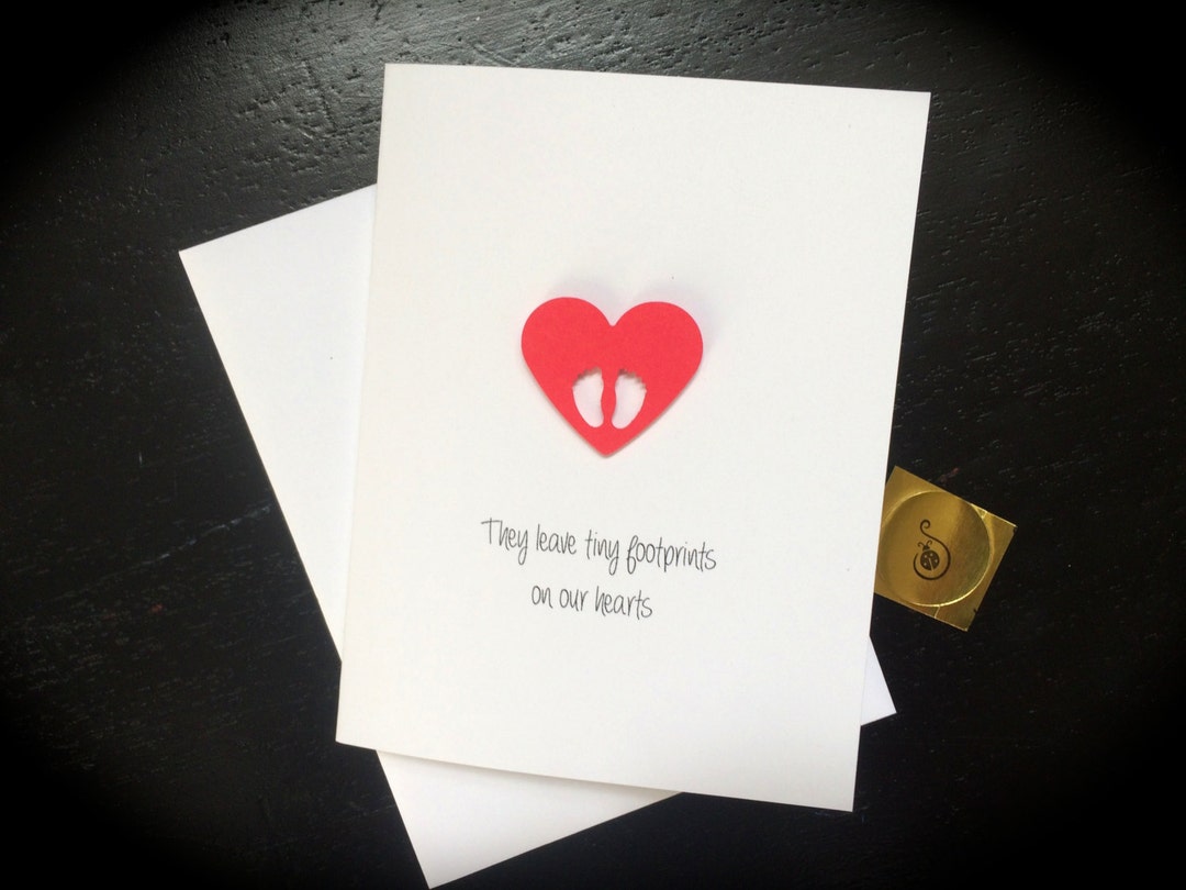 Miscarriage Sympathy Card, Miscarriage Card, They Leave Footprints on ...