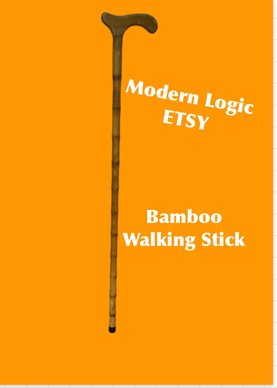 WALKING CANE BAMBOO Walking Stick Vintage Wood Handmade Walking Cane ...