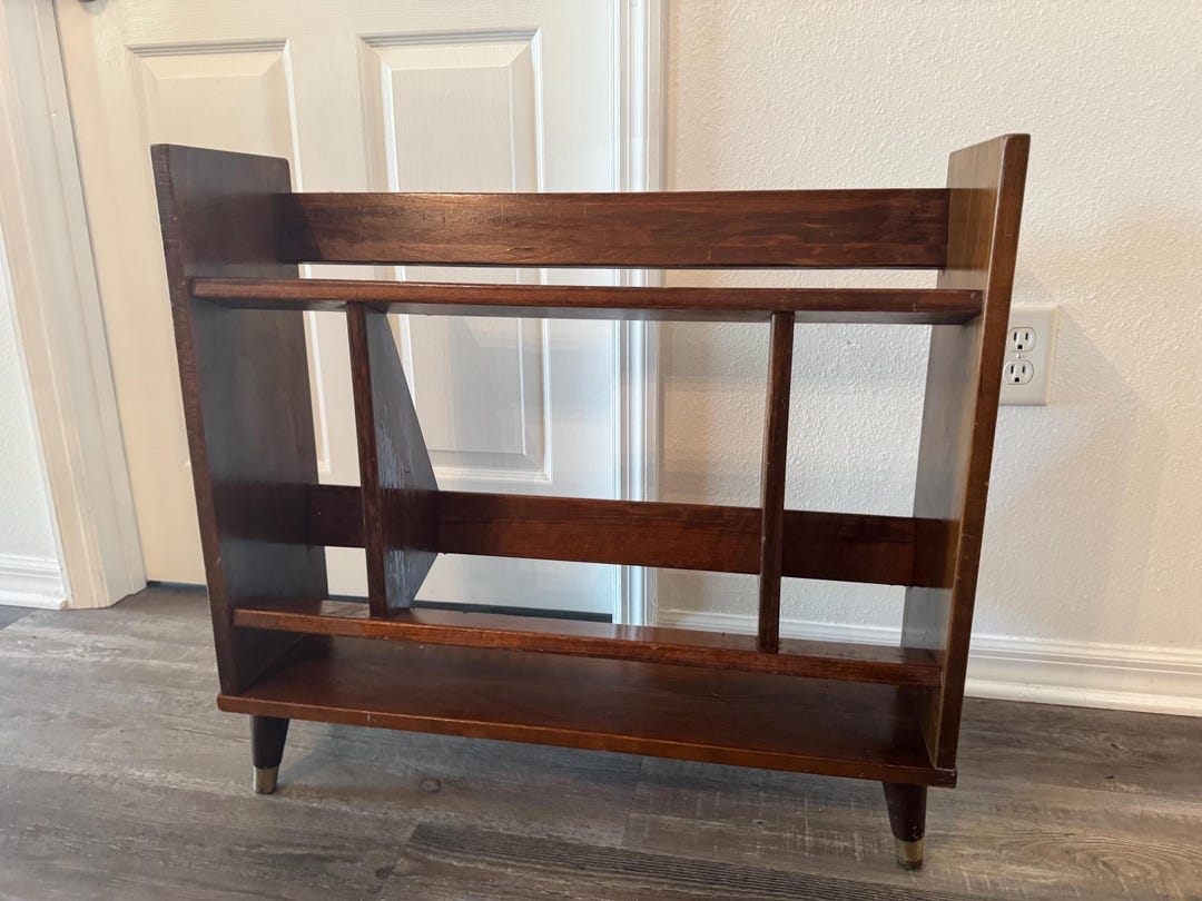 Vintage Mid Century Bookcase Bookshelf Eames Era Encyclopedia Bookcase ...