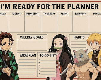 Nezuko Perpetual Planner | Demon-slayer | Anime-inspired | Cute Planner ...