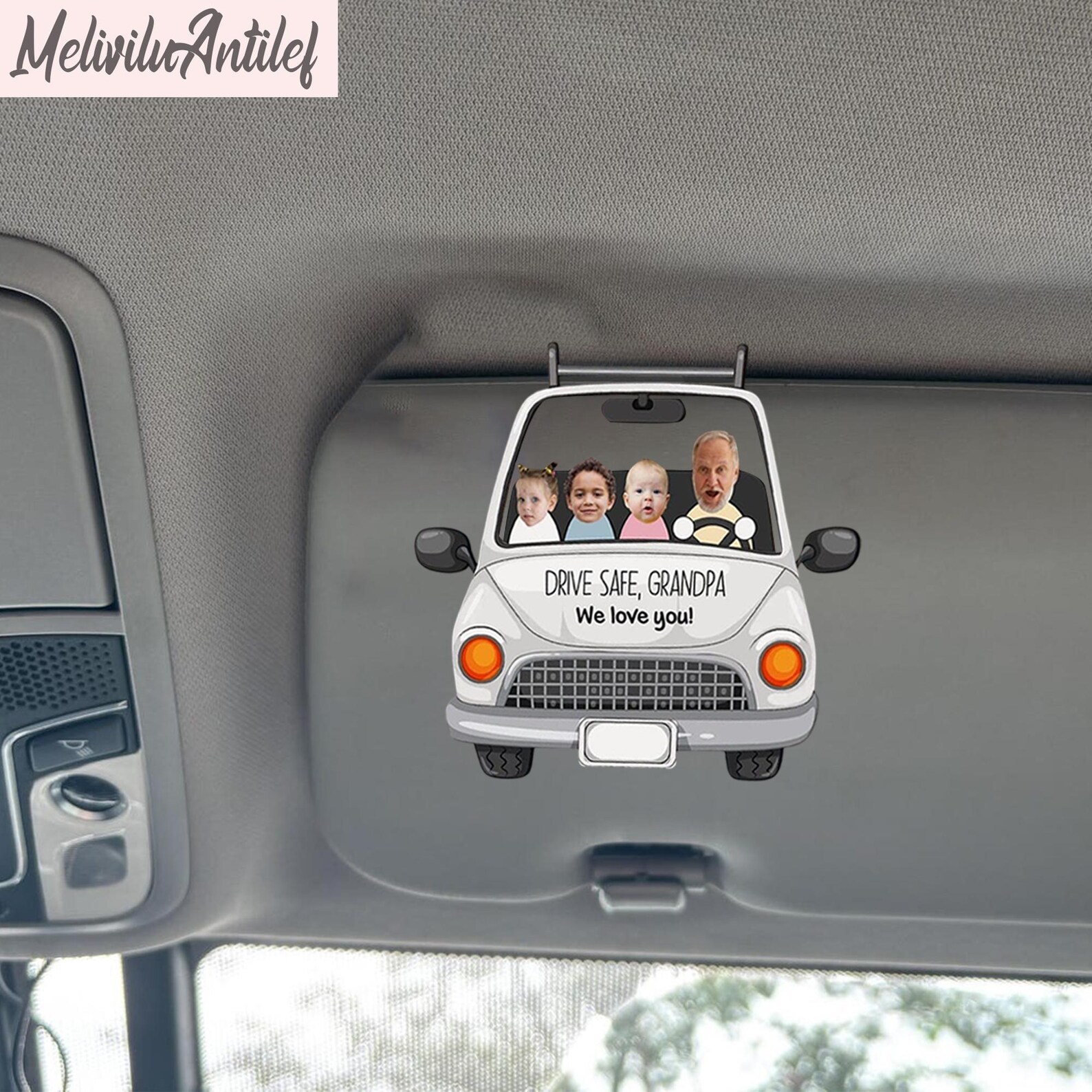 Custom Baby Photo Visor Clip – Drive Safe Daddy Car Hanger ...