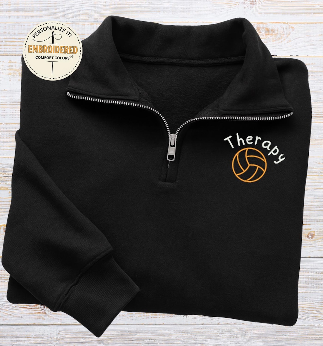 Embroidered Netball Personalized Quarter Zip, Embroidery Sports ...