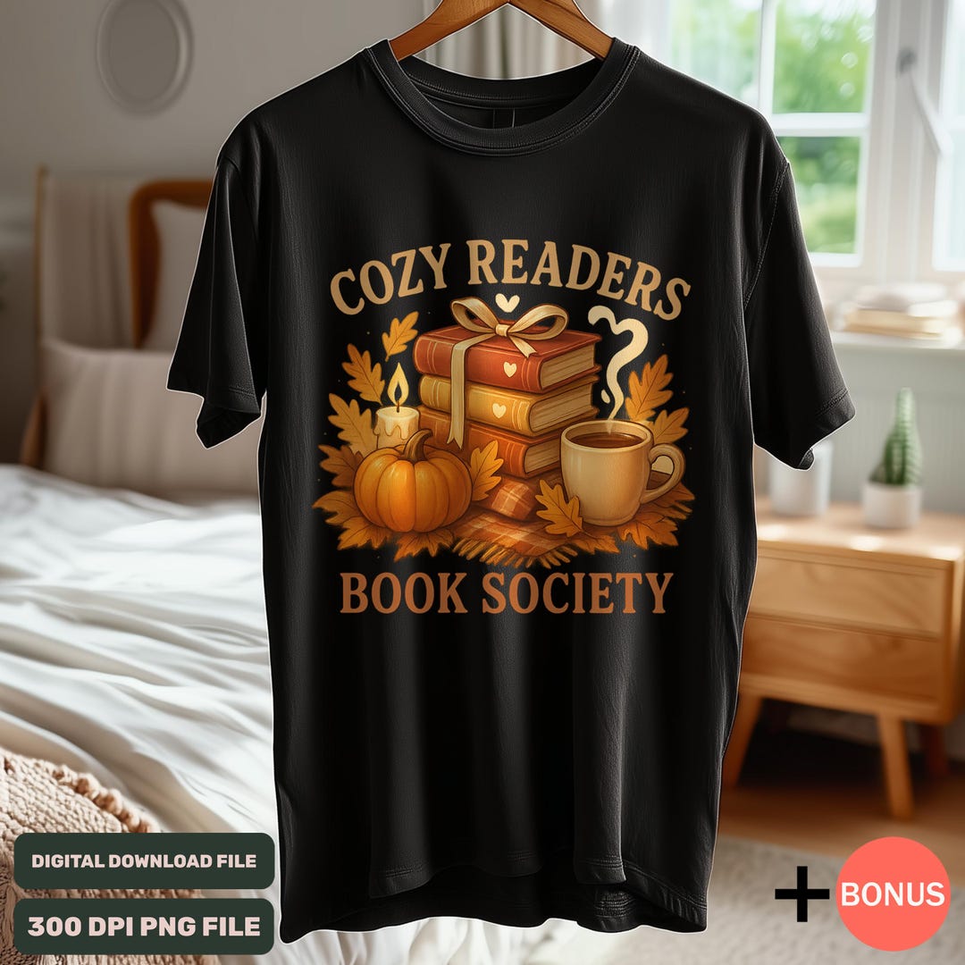 Cozy Book Club PNG Bundle: Retro Fall Designs (digital Download) - Etsy