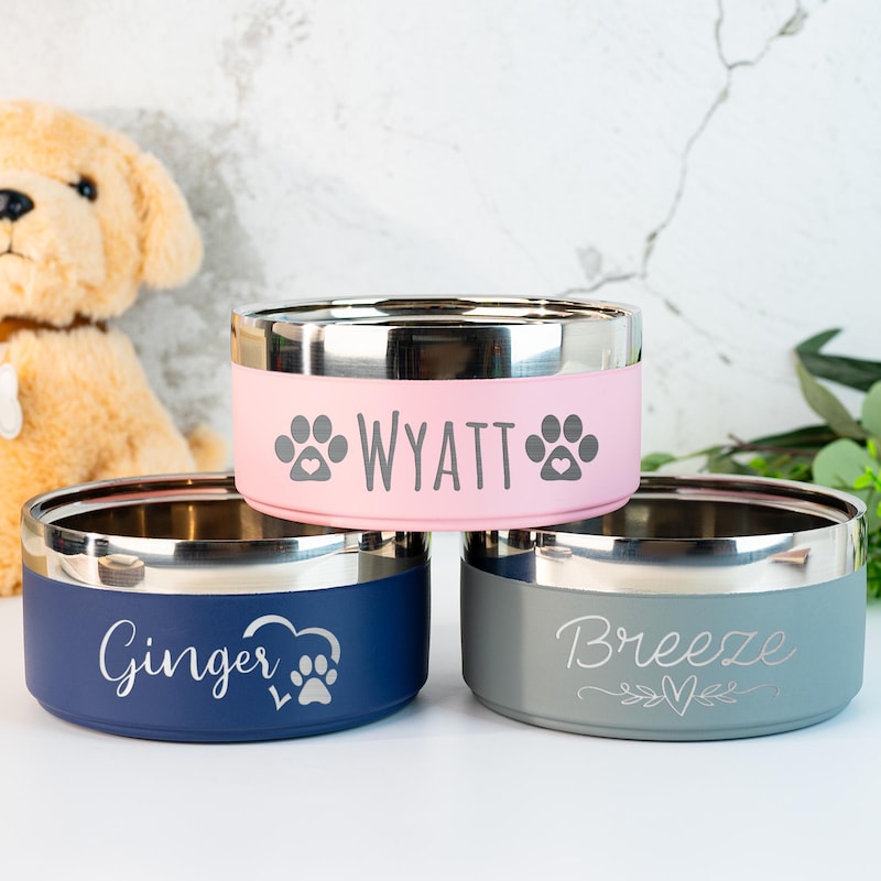 Personalized Dog Bowl Food and Water - Etsy UK