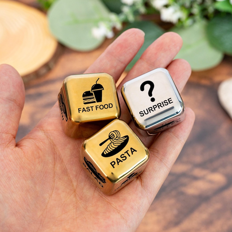 Food Dice,date Night Dice,food Decision Dice,stainless Steel ...
