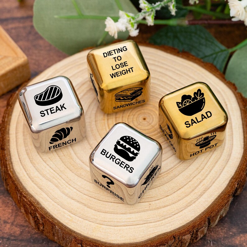 Food Dice,date Night Dice,food Decision Dice,stainless Steel ...