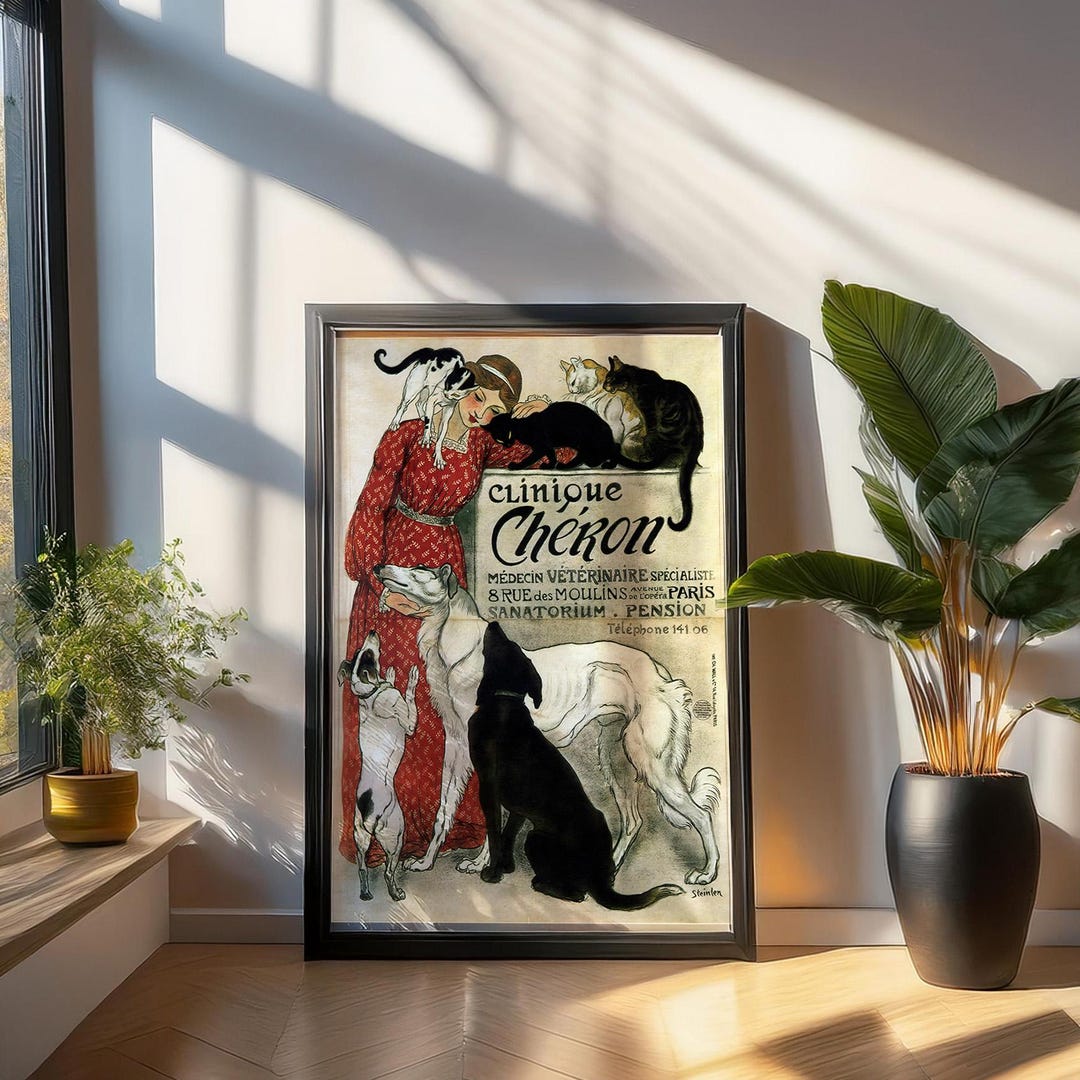 Clinique Chéron Art Nouveau Restored Poster: Vintage Parisian ...
