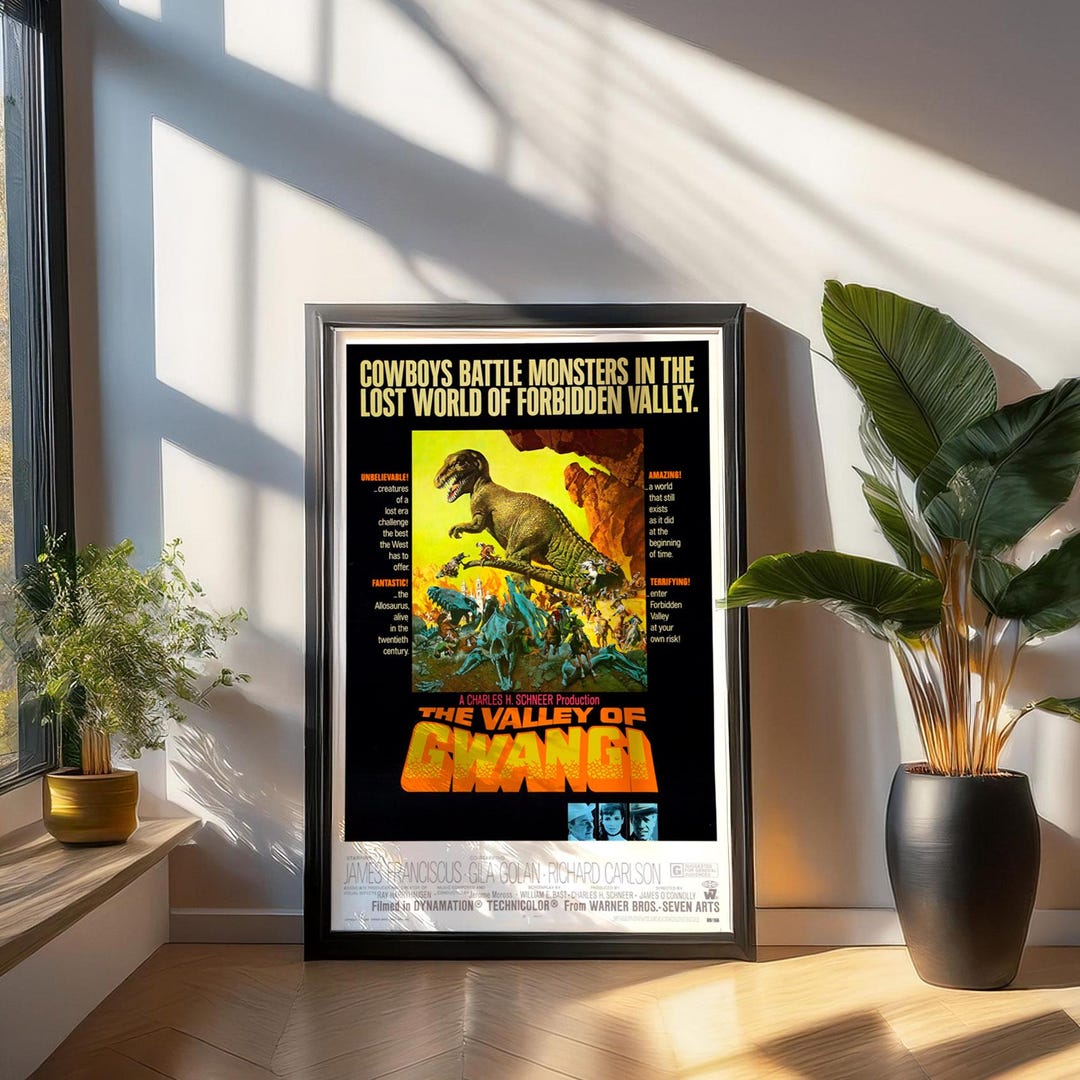 The Valley of Gwangi 1969 Restored Monster Film Poster: Vintage 1960s ...