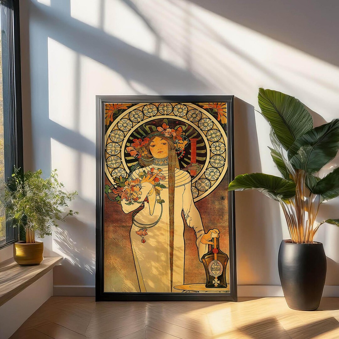 Art Nouveau Alphonse Mucha Restored Poster: La Trappistine Liquer ...