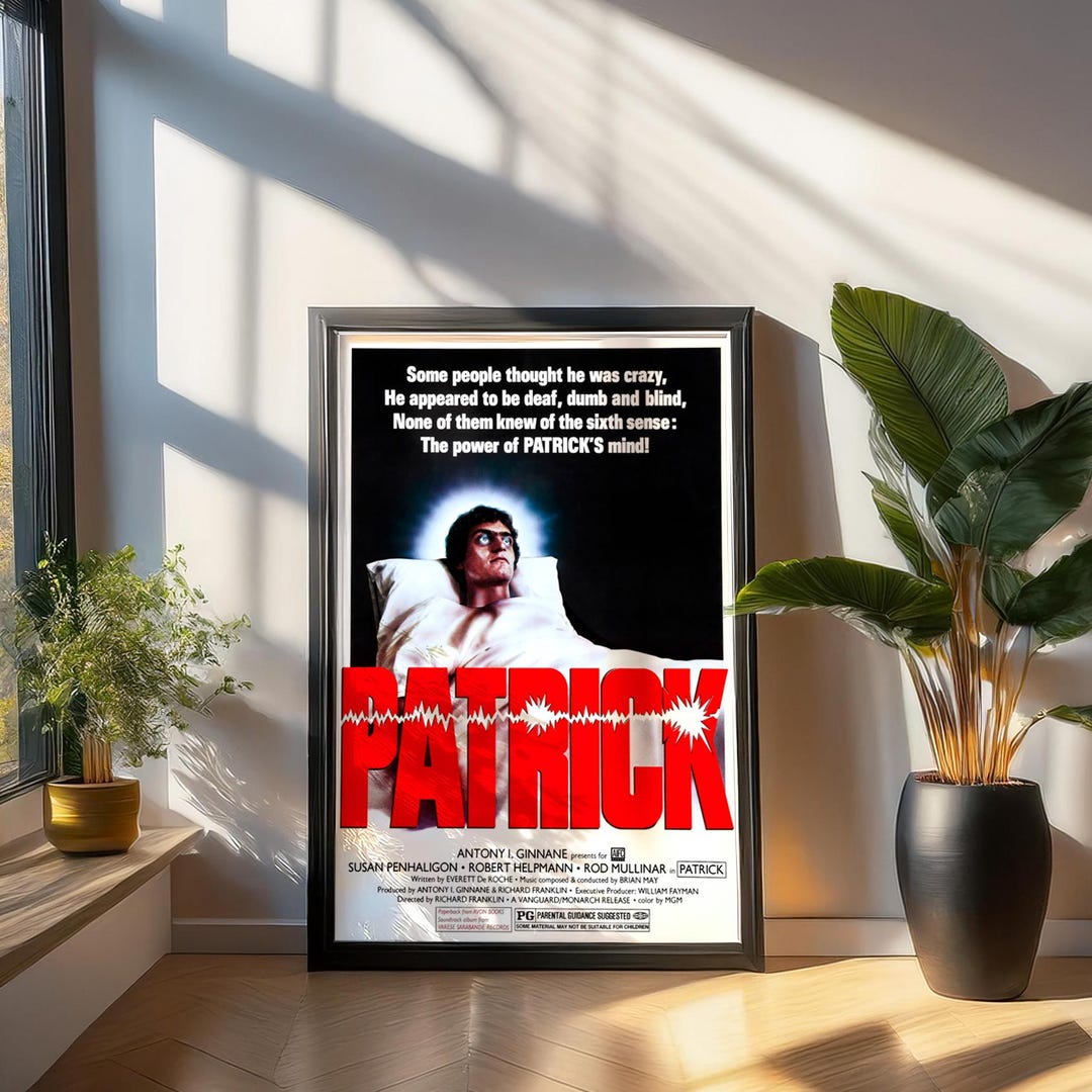 Patrick 1978 Restored Film Poster: Cult Australian Sci-fi Horror Movie ...