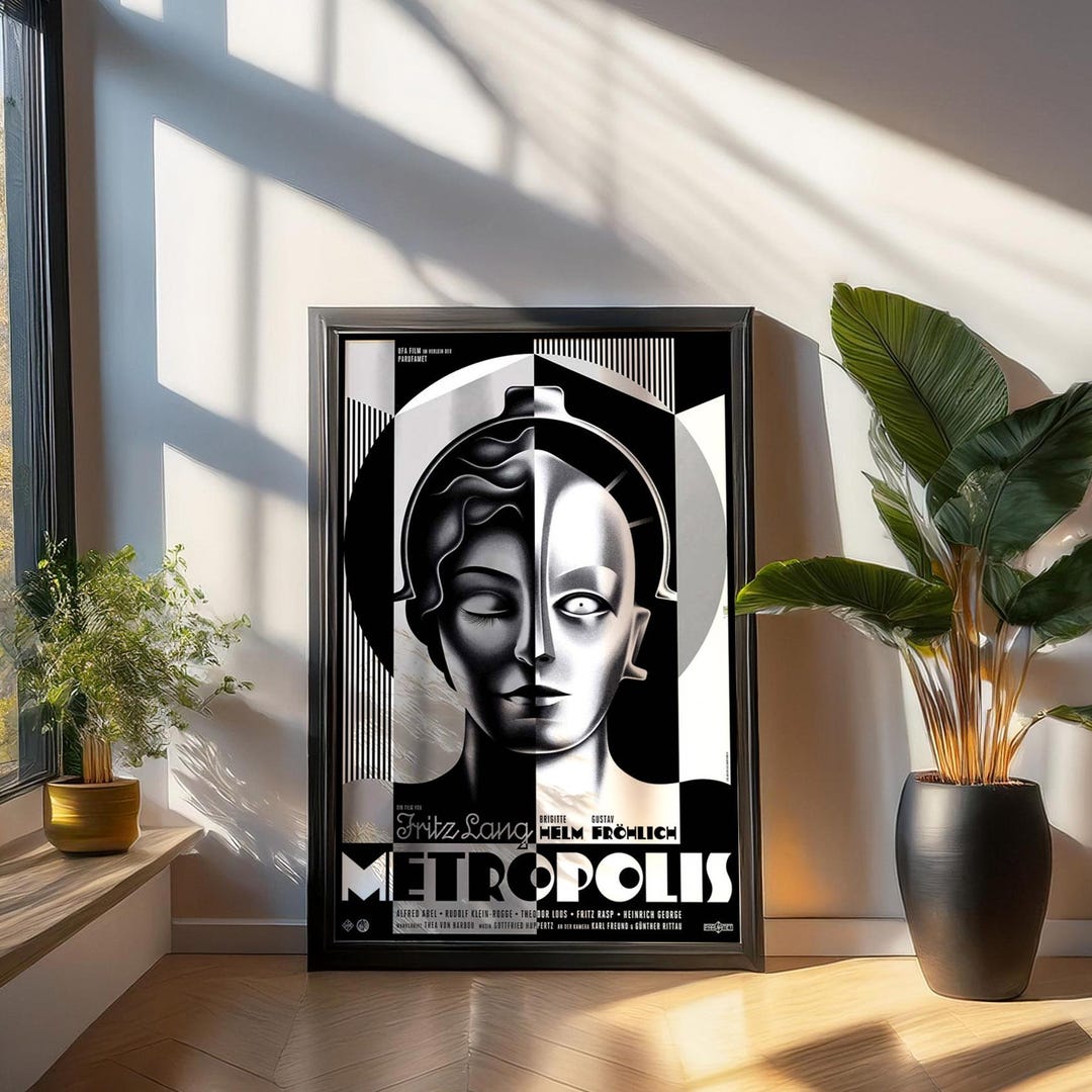 Metropolis Restored Movie Poster: Dystopian Sci-fi Film Art Deco Print ...