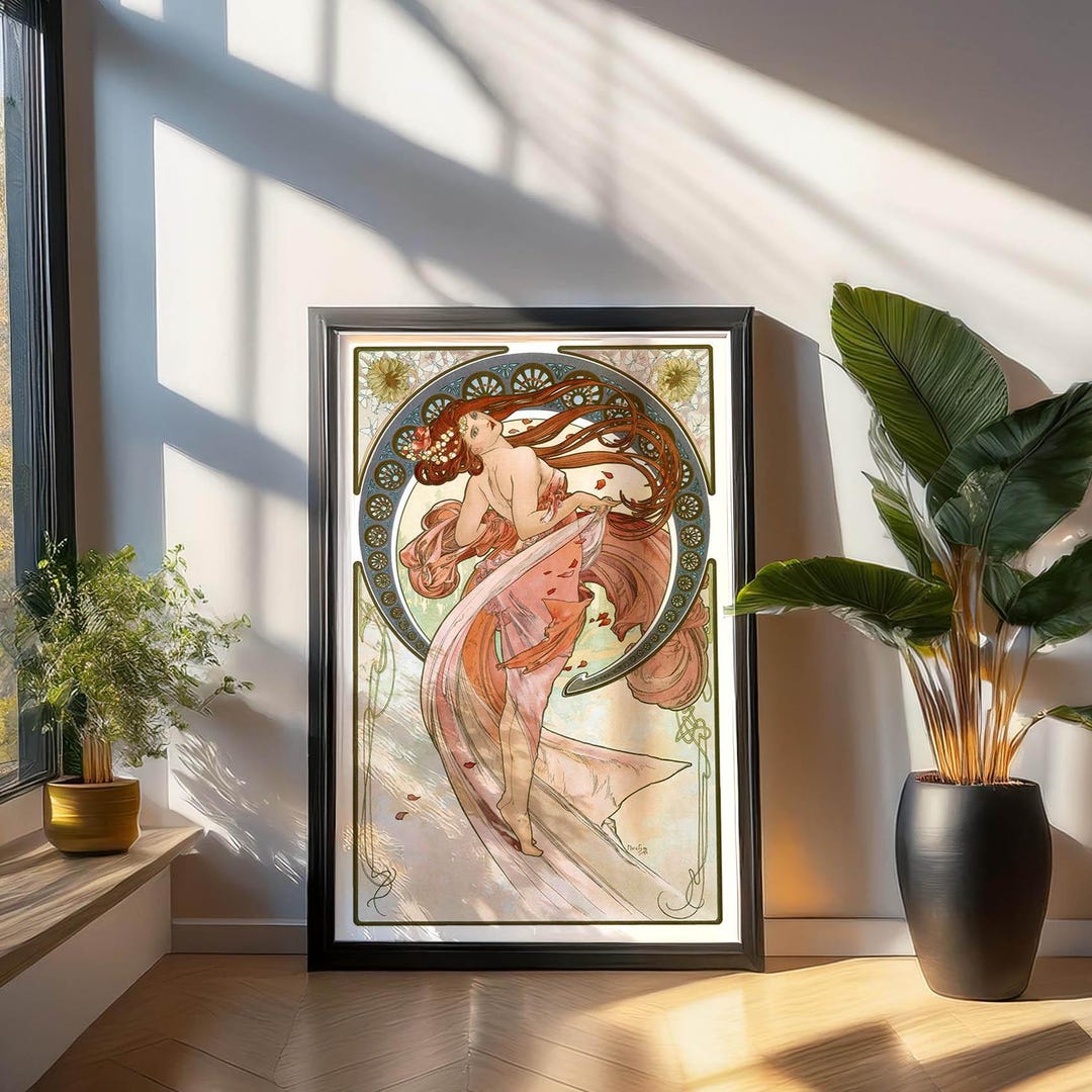 Alphonse Mucha La Danse Restored Poster: Art Nouveau Vintage Print ...
