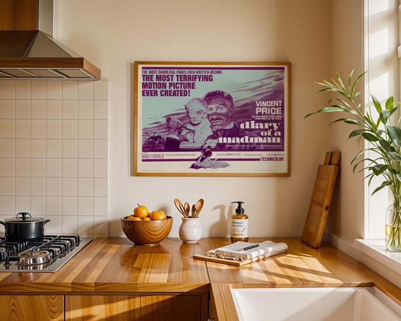 Diary of A Madman 1963 Restored Movie Poster: 1960s Vincent Price Cult ...