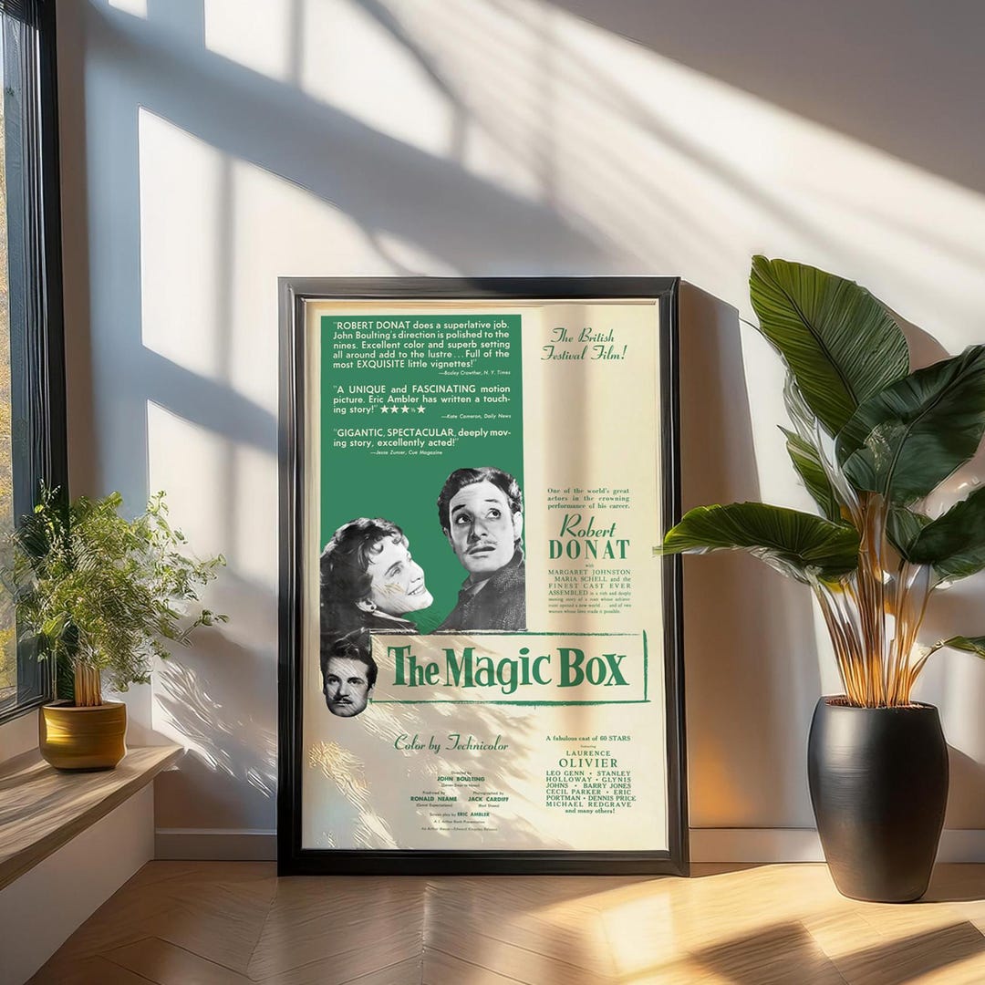 The Magic Box 1951 Drama Restored Movie Poster: 1950s Vintage Film Wall ...