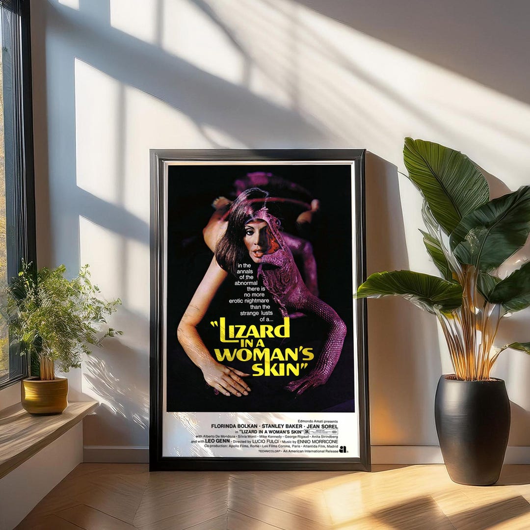 A Lizard in A Woman's Skin Restored Movie Poster: 1970s Giallo Horror ...