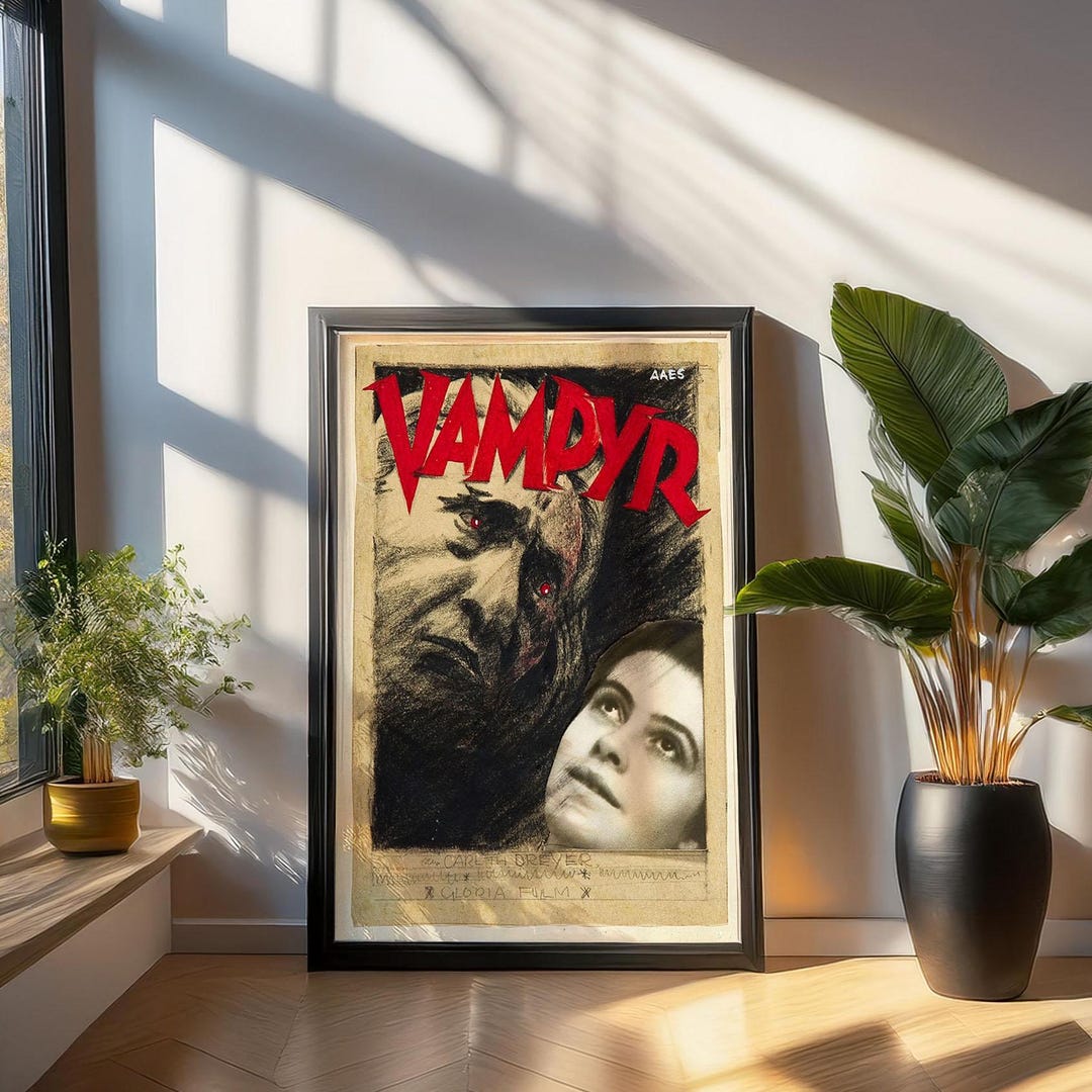 Vintage Vampyr Restored Movie Poster: 1930s Gothic Horror Wall Art ...
