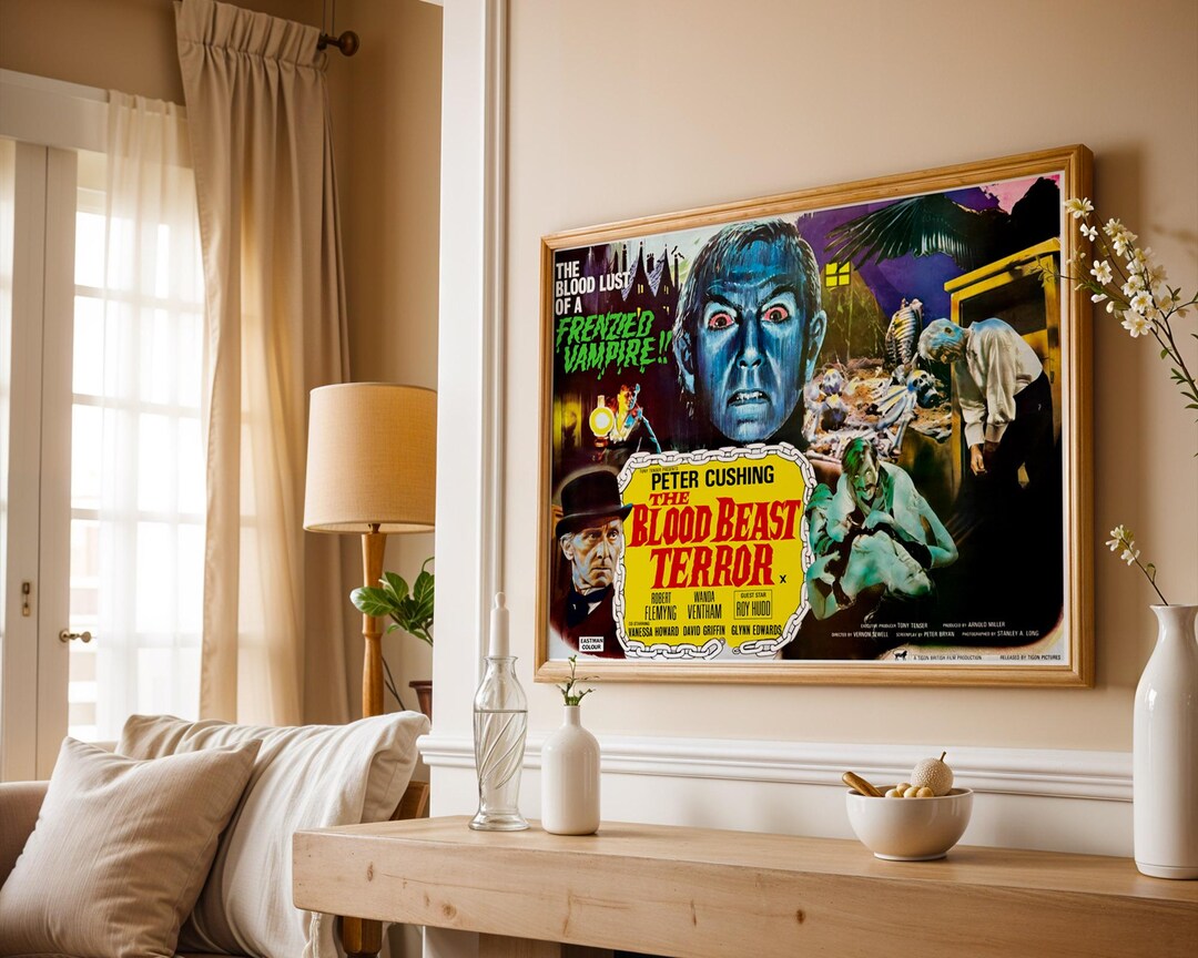The Blood Beast 1968 Restored Movie Poster: 1960s Peter Cushing Cult ...