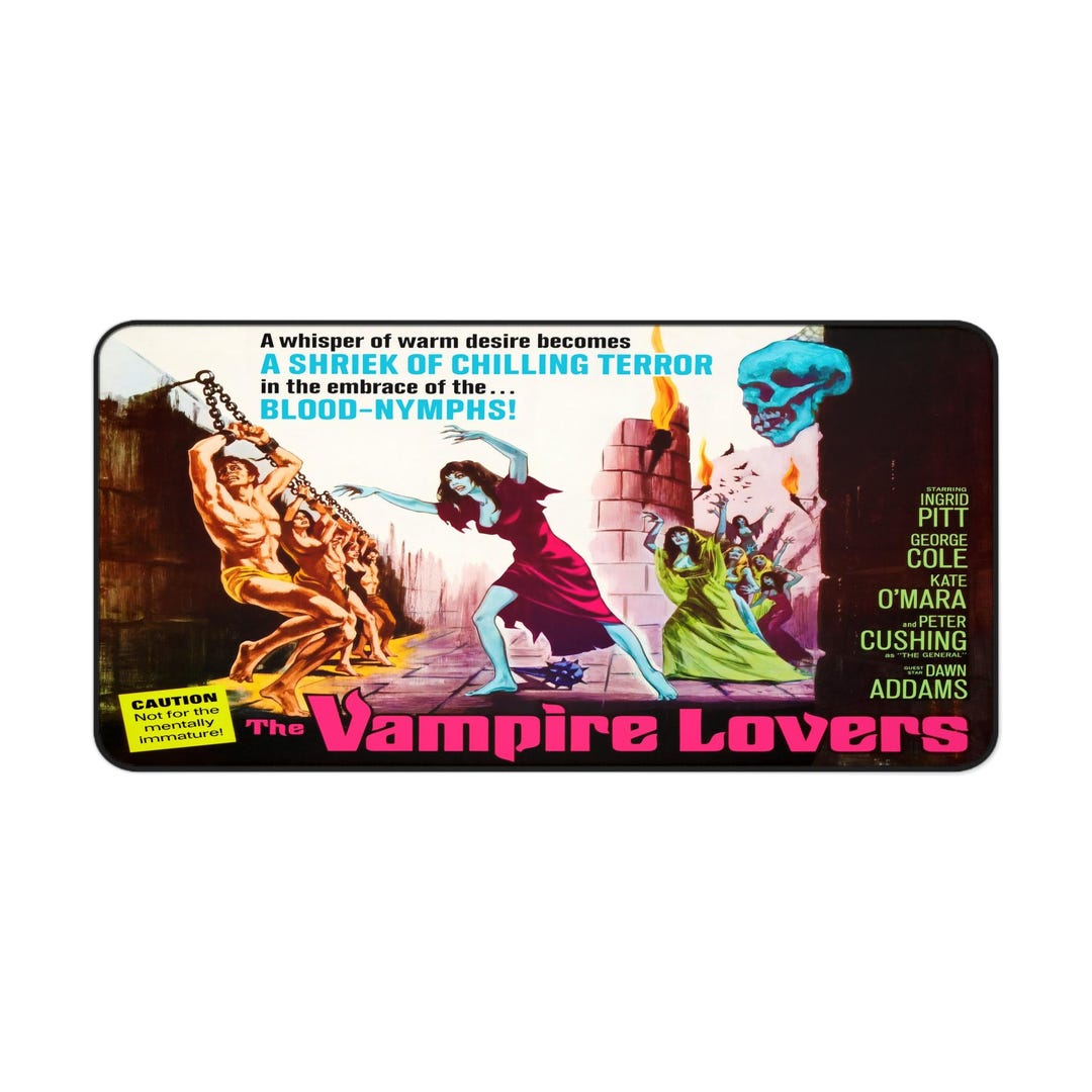The Vampire Lovers Desk Mat - Hammer Horror Movie Art Office Gift ...