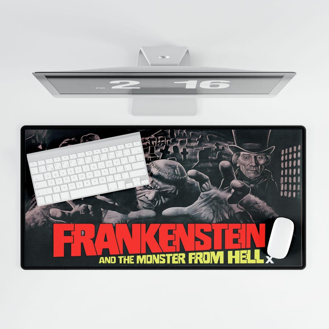 Frankenstein and the Monster From Hell, Unique Desk Mat, Gift for ...
