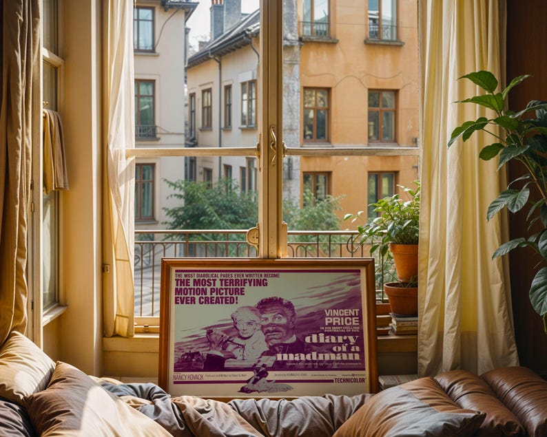 Diary of A Madman 1963 Restored Movie Poster: 1960s Vincent Price Cult ...