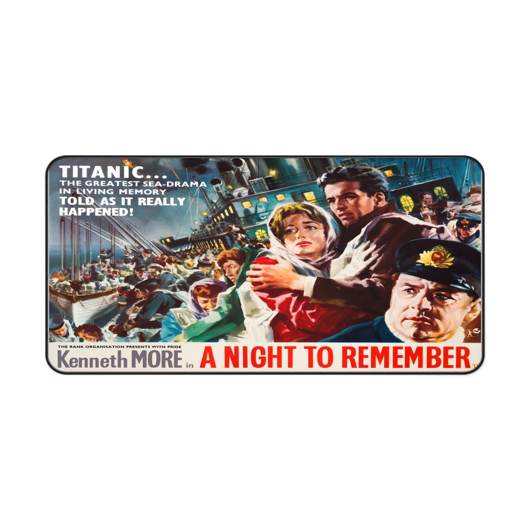 Titanic Movie Poster Desk Mat - High Resolution Neoprene Office Decor ...
