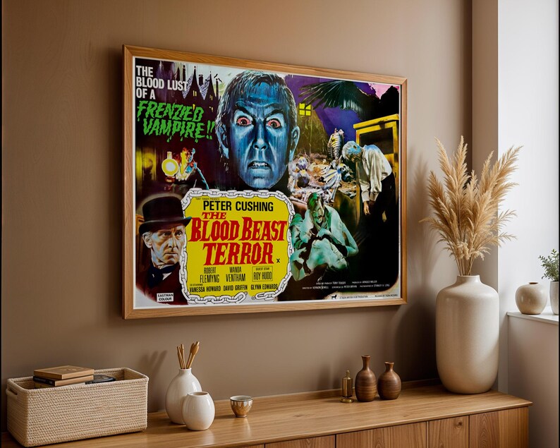 The Blood Beast 1968 Restored Movie Poster: 1960s Peter Cushing Cult ...