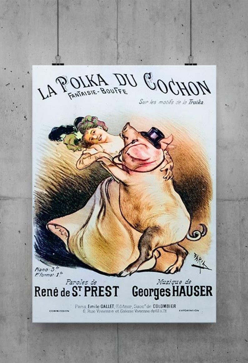 The Dancing Pig 1907 Restored Poster: Cult Silent Era Movie Wall Art - Etsy