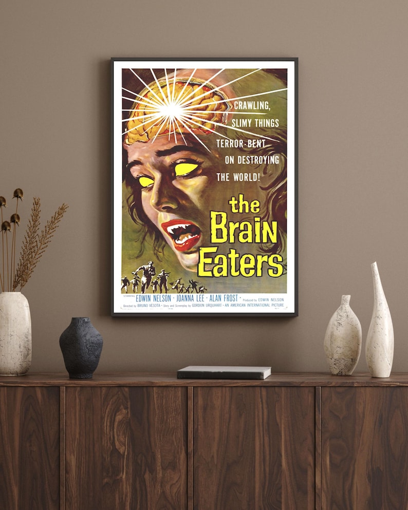 The Brain Eaters Restored Movie Poster: 1950s Sci-fi B-movie - Etsy