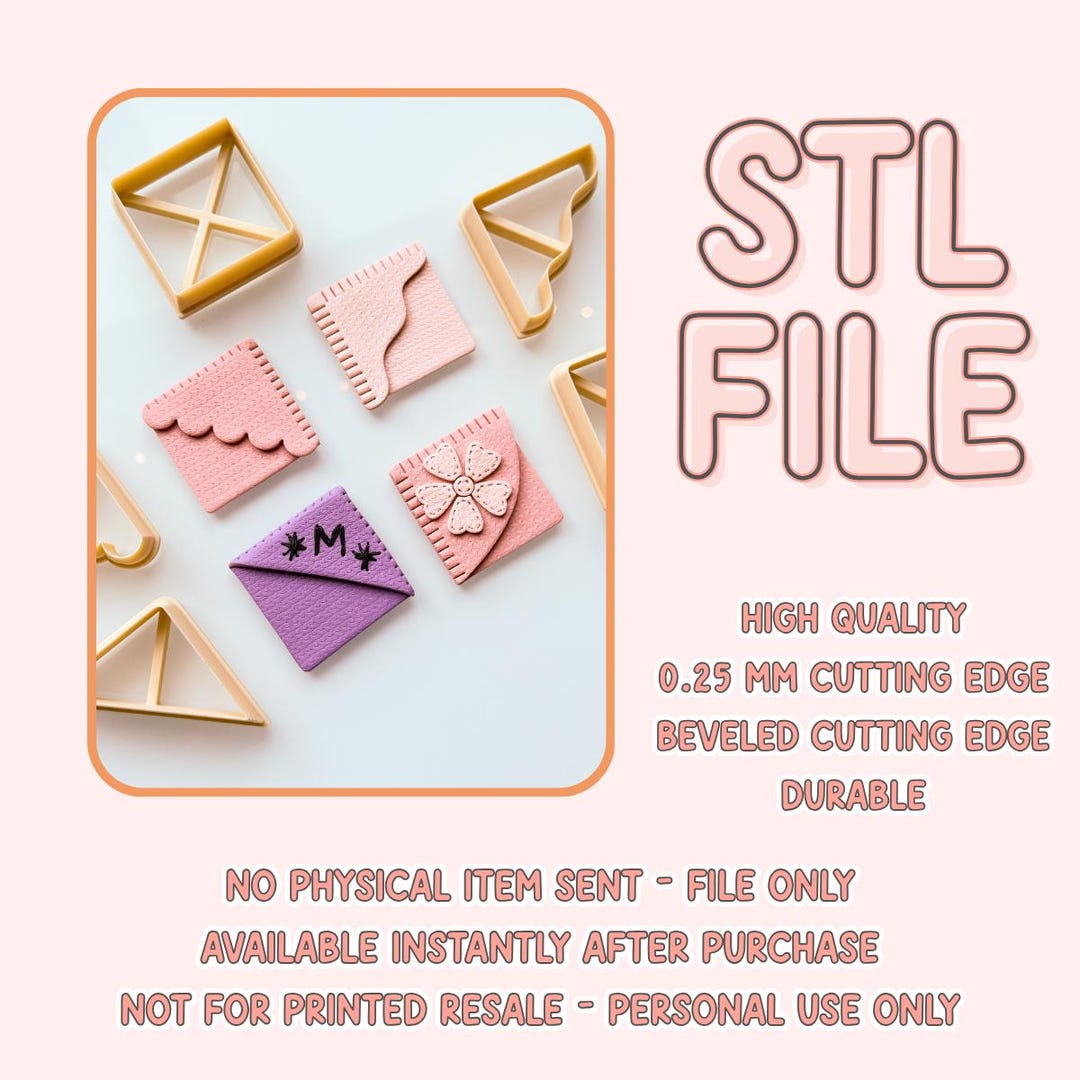 Corner Bookmarks + Stitch Stamp Full Set STL Clay Cutter Digital File ...