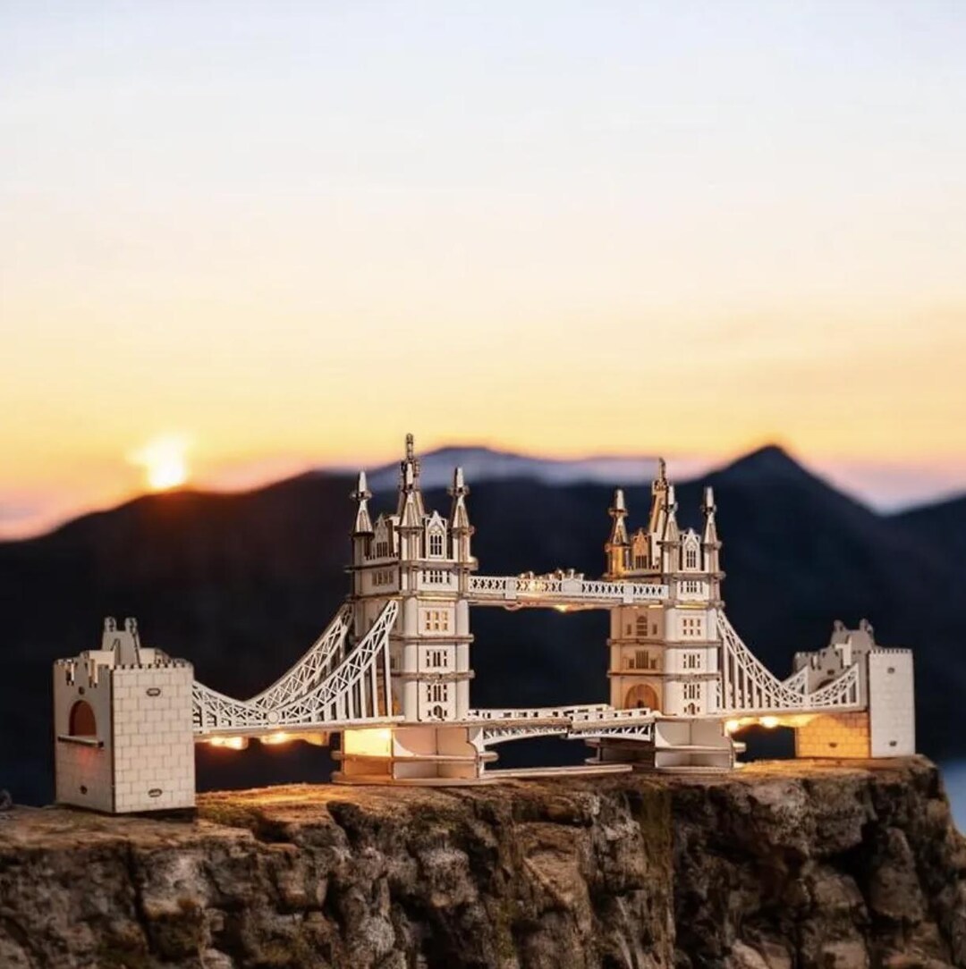 3D Puzzle Wooden London Bridge - DIY Architectural Model Kit - Handmade ...