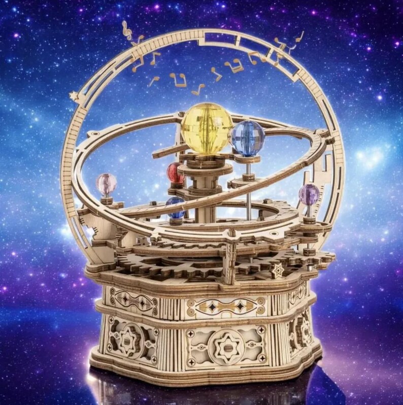 3D Puzzle Wooden Solar System - DIY Planetary Model Kit - Handmade ...