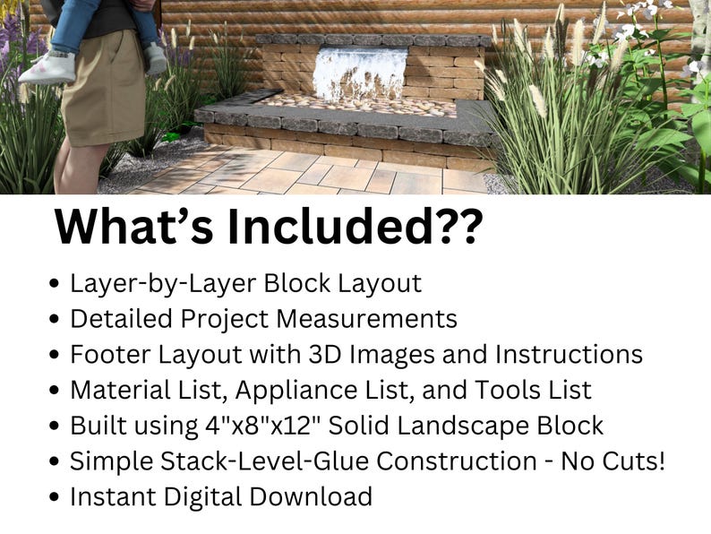 3' Spillway Water Feature Design - DIY Water Feature Plans - Step-by ...