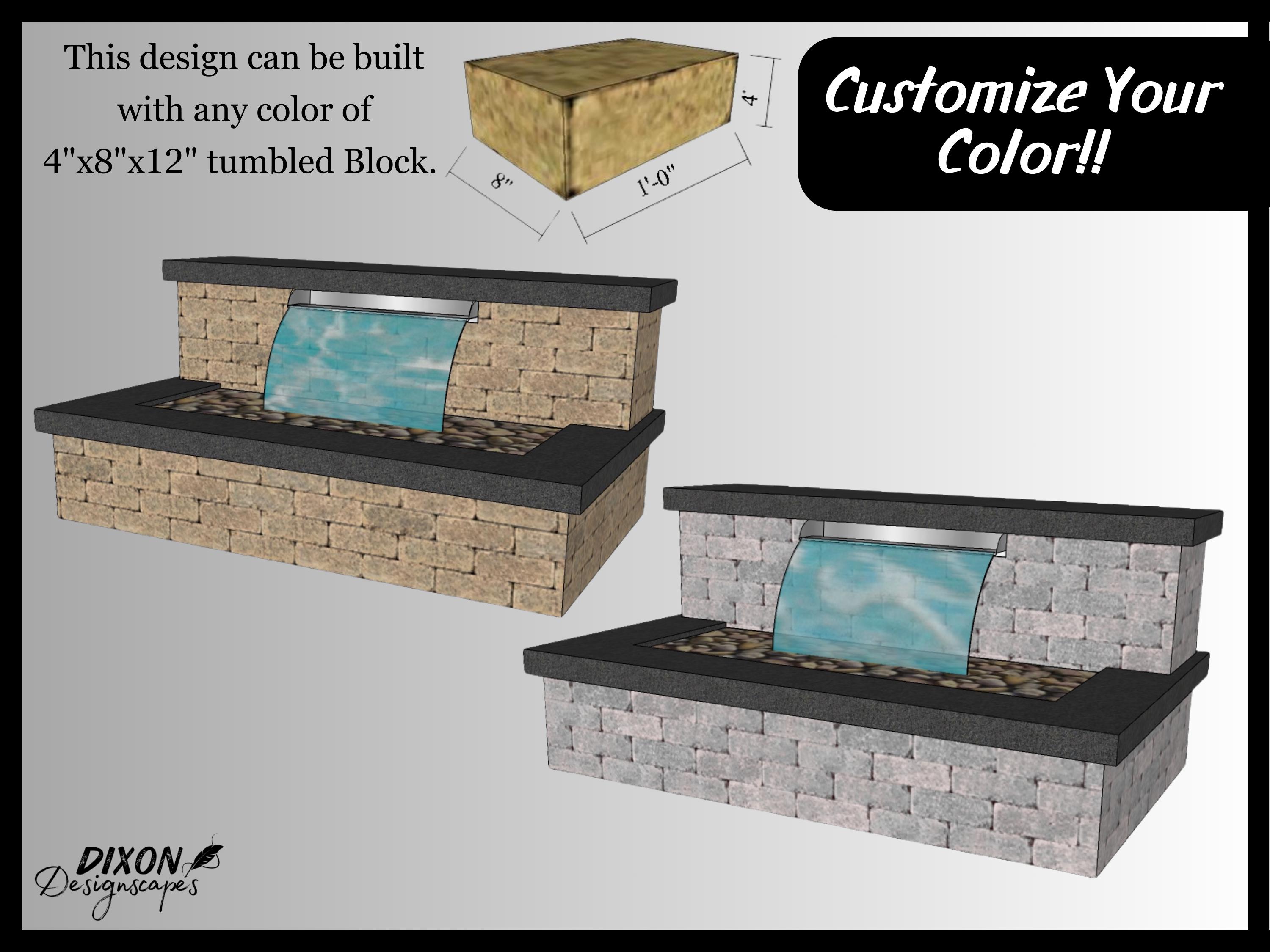 3' Spillway Water Feature Design - DIY Water Feature Plans - Step-by ...