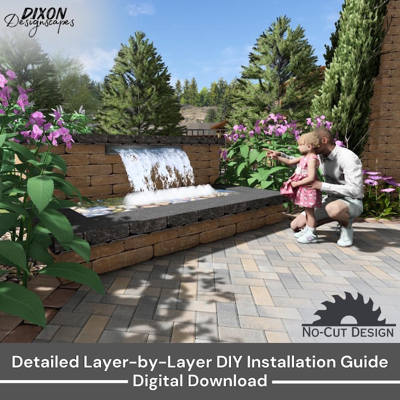 3' Spillway Water Feature Design - DIY Water Feature Plans - Step-by ...
