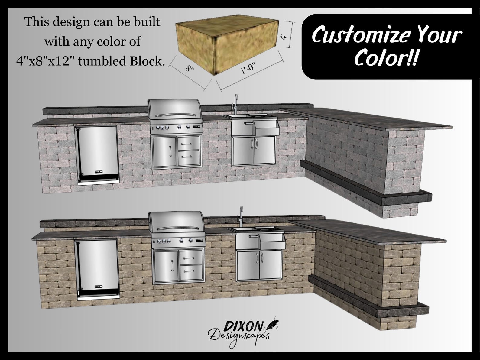 Harmony Outdoor Kitchen Design - DIY Outdoor Kitchen Plans - Step-by ...