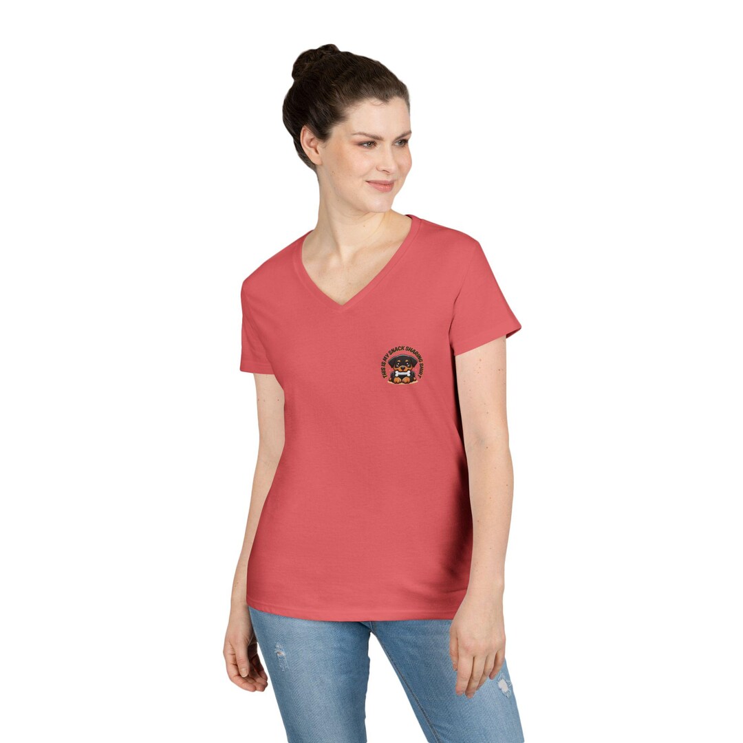 Cute "this is My Snack Sharing Shirt" Ladies' Vintage, V-neck T-shirt ...