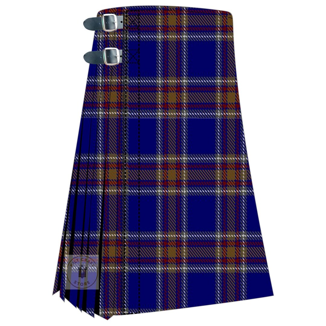 Blue Rust Tartan Kilt: 8-yard Traditional Scottish Highland Kilt - Etsy