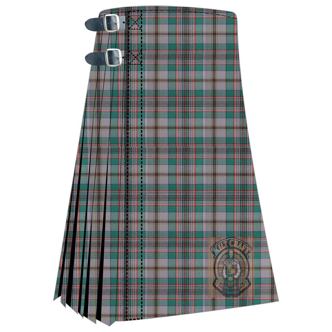 Scottish Craig Ancient Tartan Kilt for Men-8-yard Traditional ...