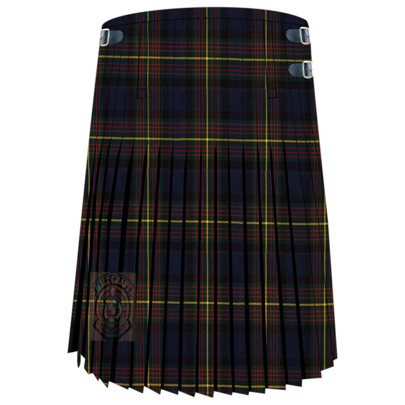 Muir Modern Tartan Kilt: 8-yard Scottish Highland Kilt, Adjustable ...