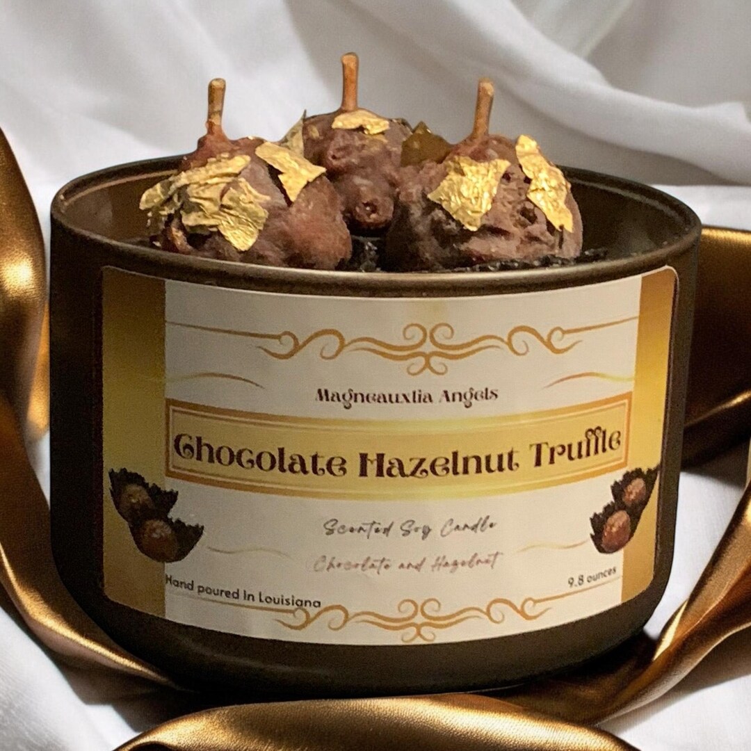 Chocolate Hazelnut Truffle Candle | Luxury Gourmand Candle | Cocoa ...