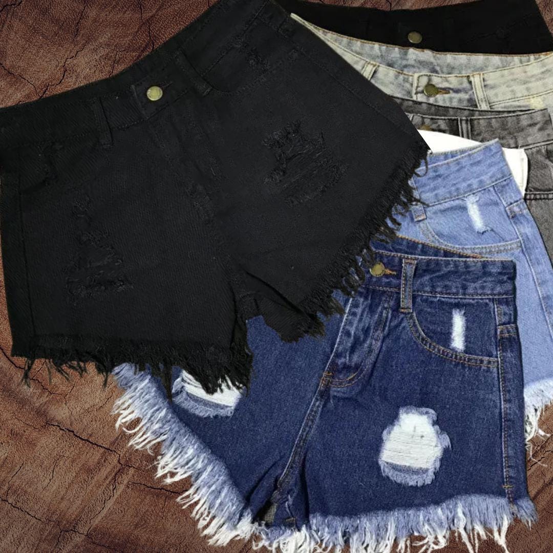 Sexy Hallow Summer Short Fashion Denim High Waist Short - Etsy