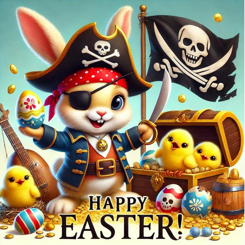 Happy Easter Card! Pirate Edition - Etsy