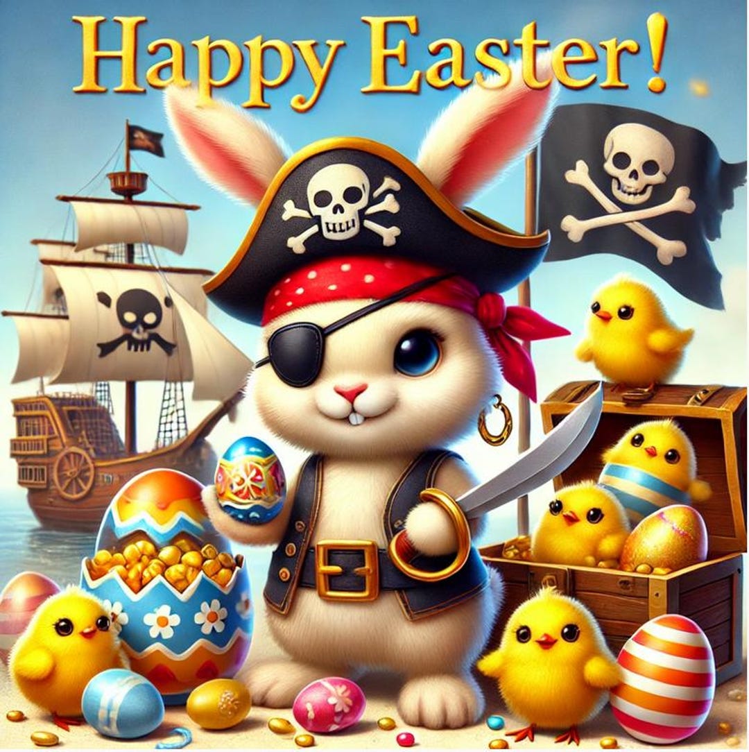 Happy Easter Card! Pirate Edition - Etsy