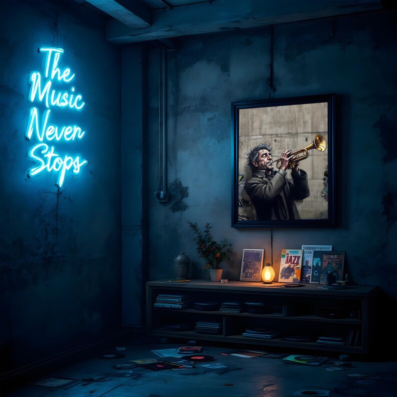 Graffiti Wall Art – Jazz Trumpet Player Poster Print, Urban Music, Gift ...