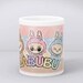 LABUBU MUG TUMBLERS Labubu Bunny Mug, Cute Kawaii Pink Hoodie Character ...